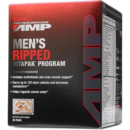 Amazon.com: GNC AMP Men's Ripped Vitapak Program with Metabolism ...