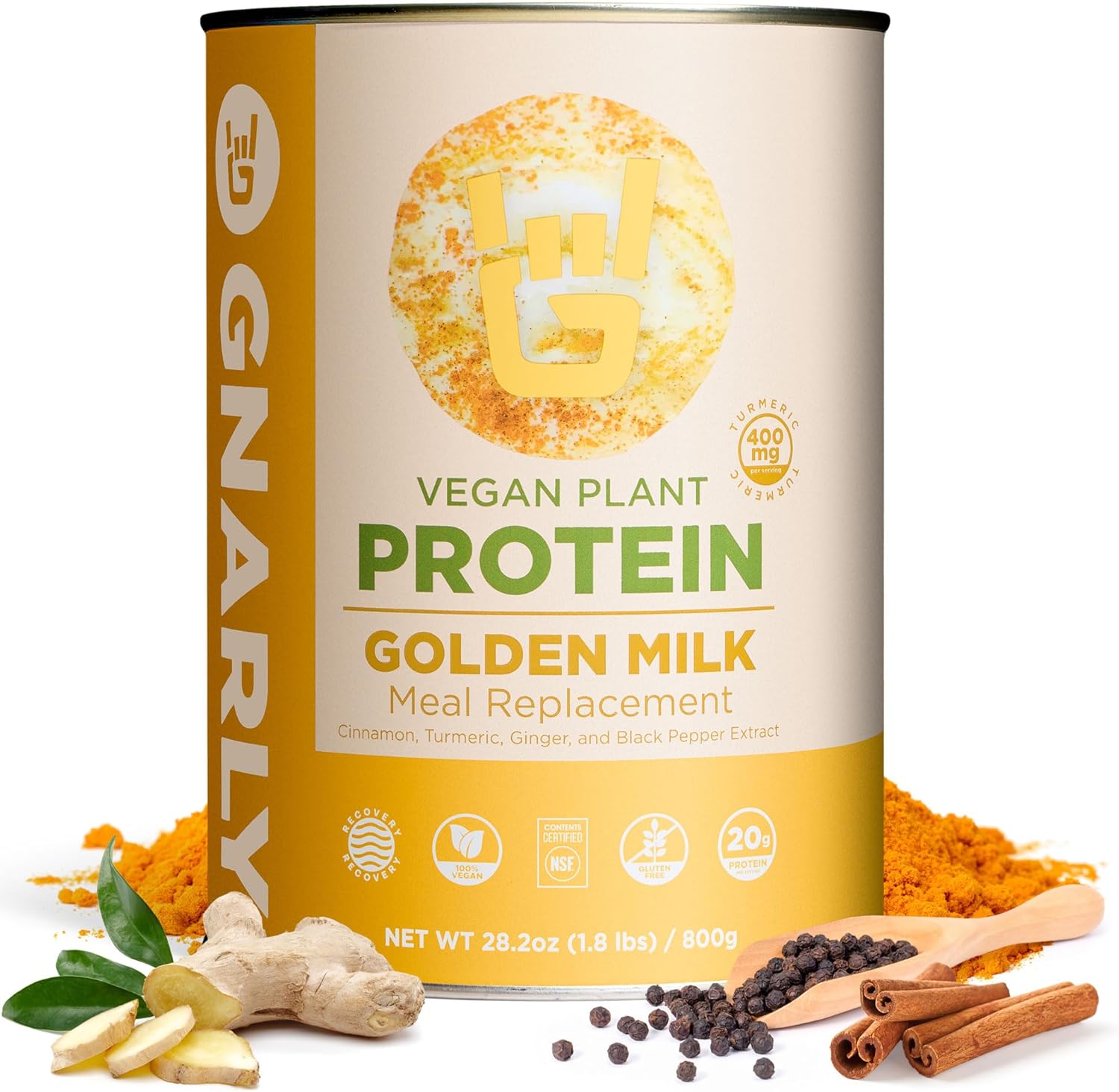 Amazon.com: Gnarly Nutrition Golden Milk Vegan Protein Powder – Plant ...