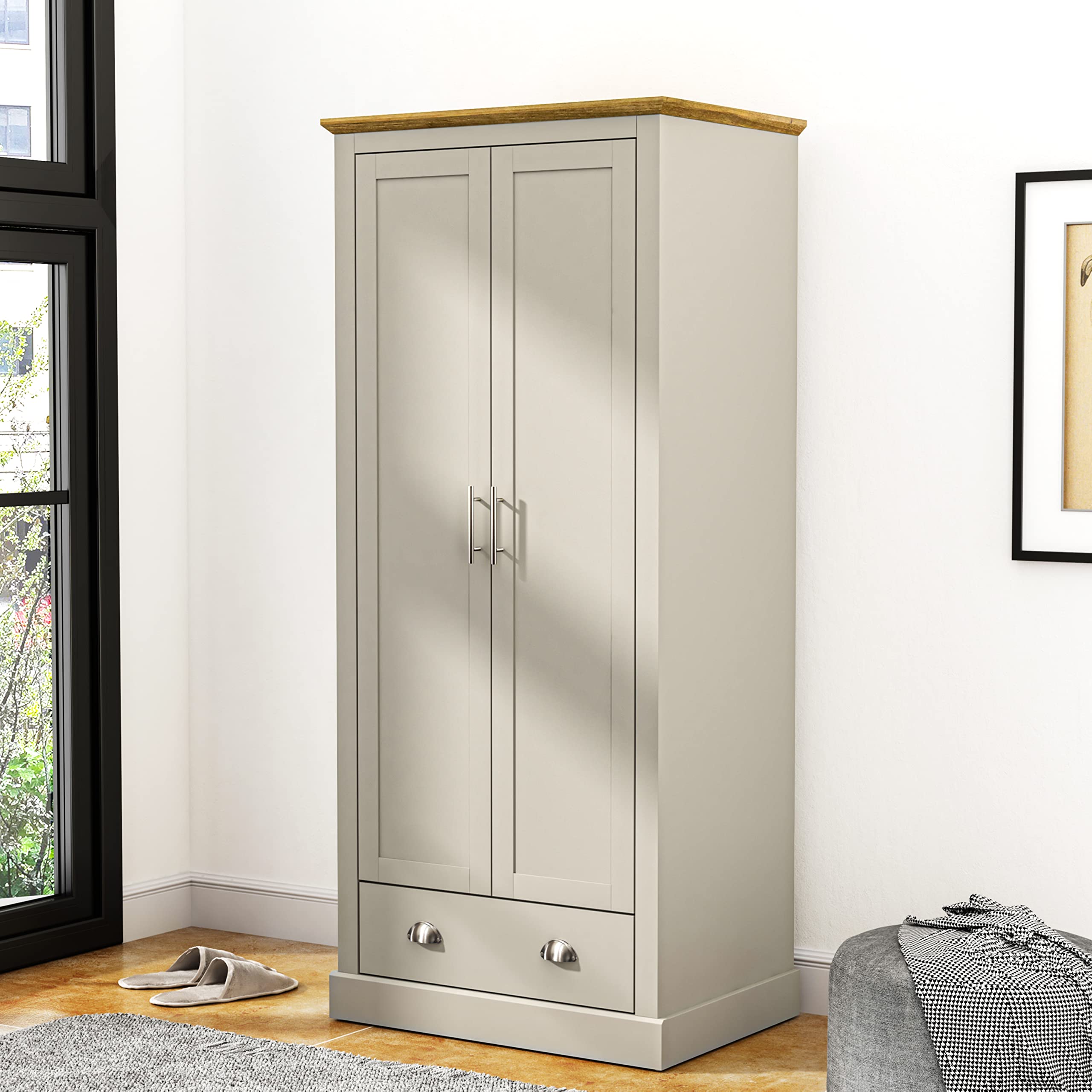 Galano Sufy 2 Door 1 Drawer Wardrobe - Minimalist Wardrobe - Bedroom ...