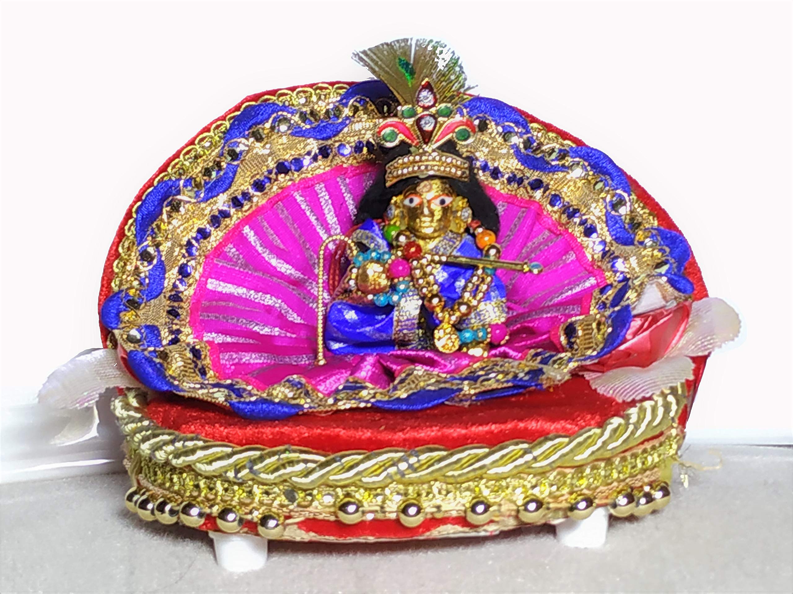 Buy Trendy Treasures Laddu Gopal(6x4cm), SHRINGAR Set, MURTI, SINGHASAN ...