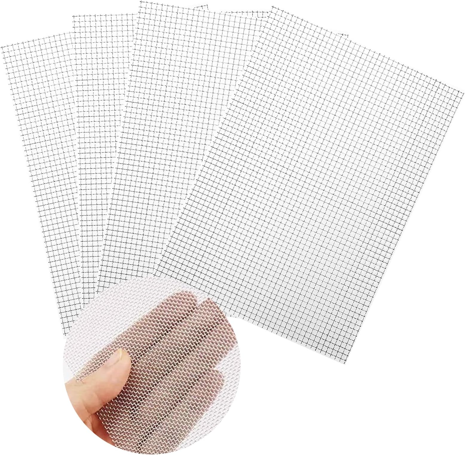4pcs Woven Fine Wire Mesh Sheet,Filter Sheet Drain Cover Mesh,Fine Wire ...