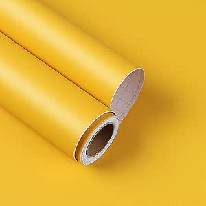 YENHOME 30"X200" Yellow Wallpaper Stick and Peel Yellow Wallpaper for ...