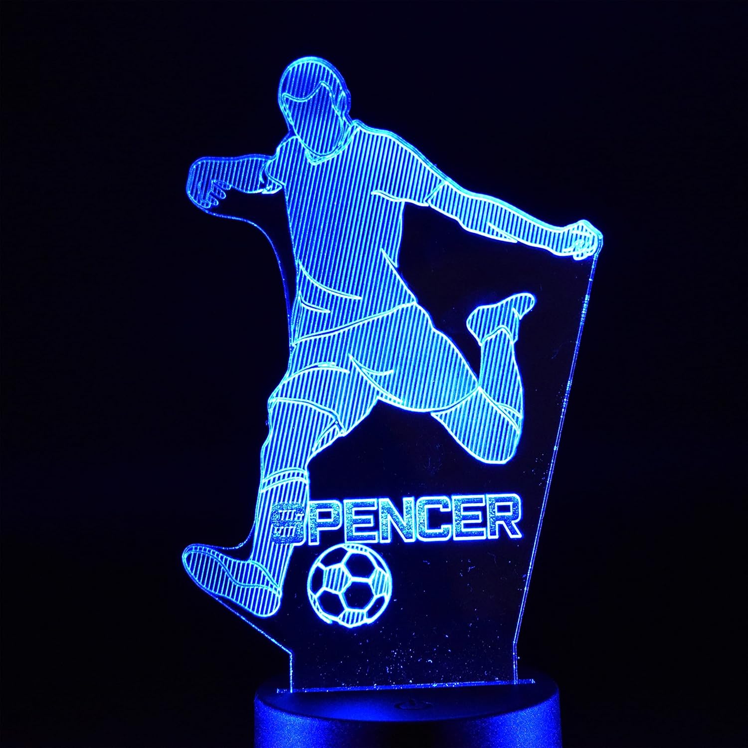 Personalised Football Nightlight, Kids Soccer Night Light, Ball Kick ...