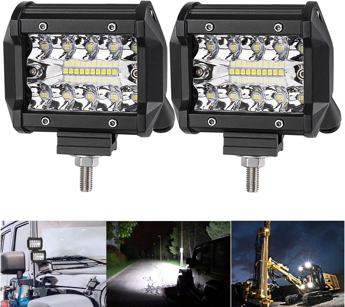 Amazon.com: LEDMIRCY LED 4 Inch Pod Lights with Spot Flood Combo Beam ...