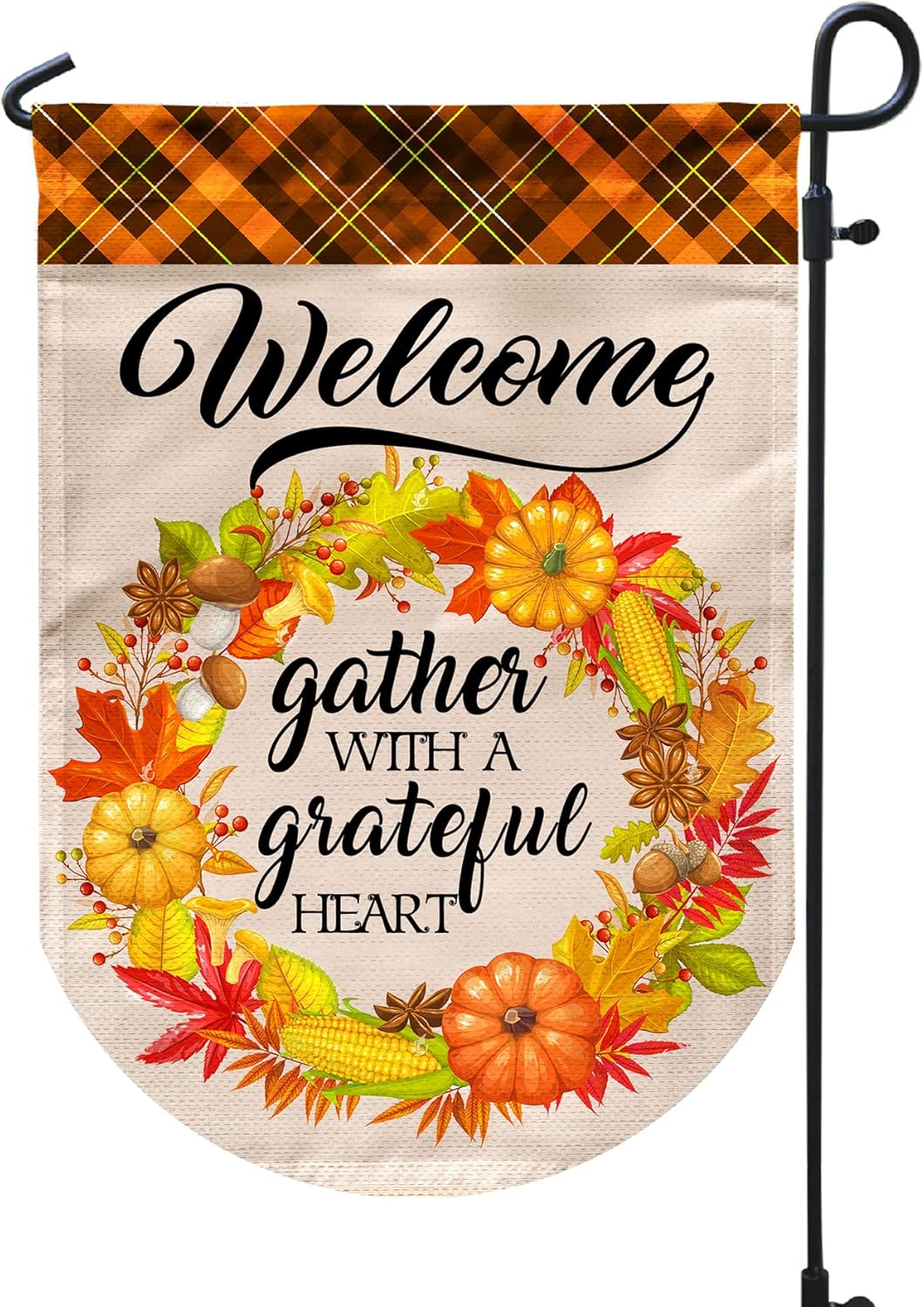Amazon.com : Artsy Woodsy Welcome Fall Garden Flag, 12.5x18 Double ...
