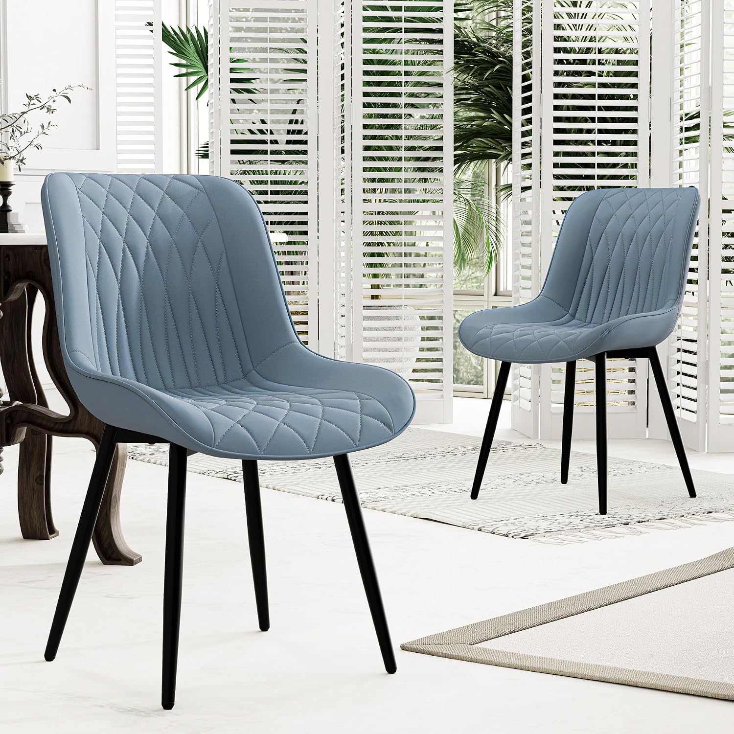 Blue Dining Chairs Set Of 2