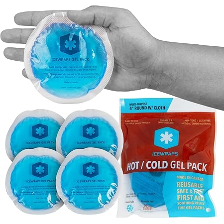 Amazon.com: ICEWRAPS Round Hot and Cold Gel Ice Packs Reusable with ...