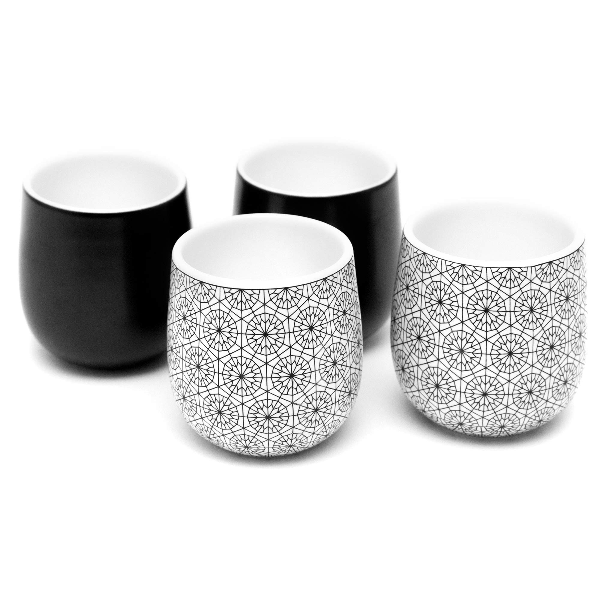 Buy Double Walled Espresso Cups Dobbelt Set Of 4 2 Oz 2 Black And 2 Buy Double Walled Espresso Cups Dobbelt Set Of 4 2 Oz 2 Black And 2