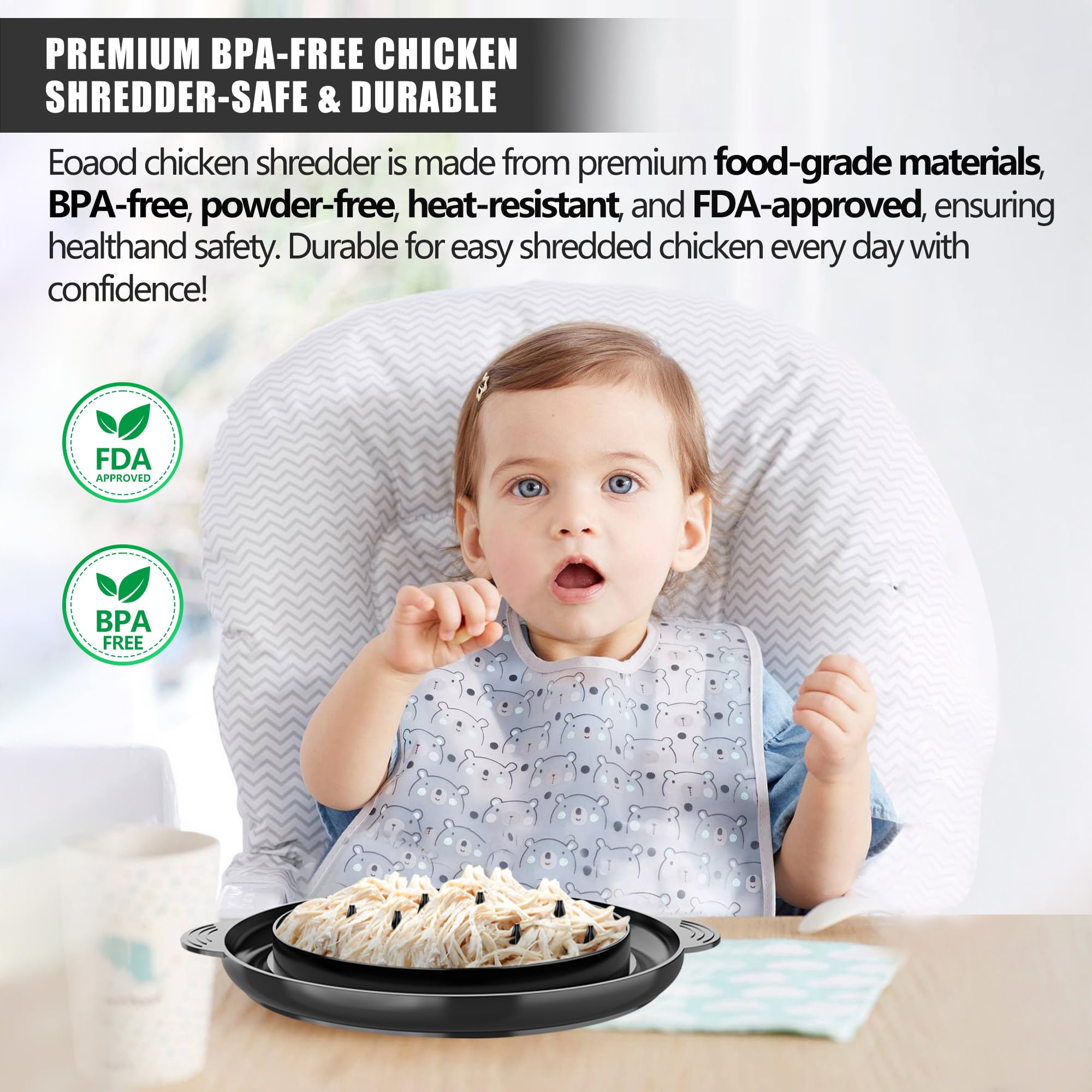 Snapklik.com : 2025 Pro Chicken Shredder 10.8 Inch, Chicken Breast ...