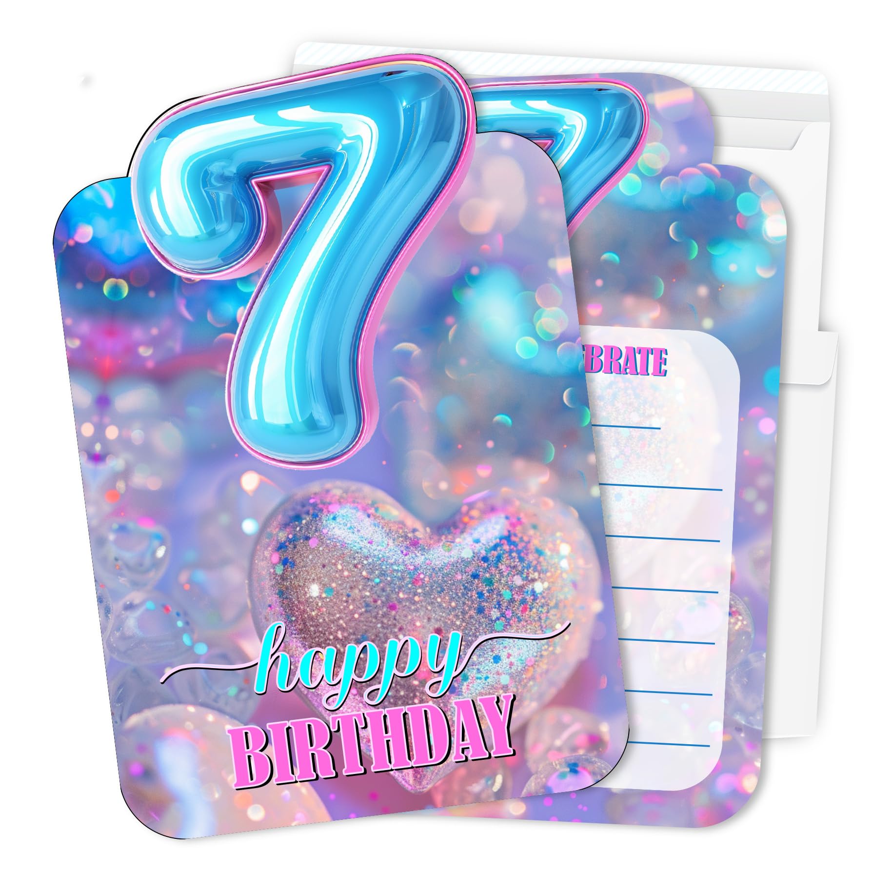 Amazon.com : Putocopic 30Pcs 7th Blue Balloon Birthday Party ...