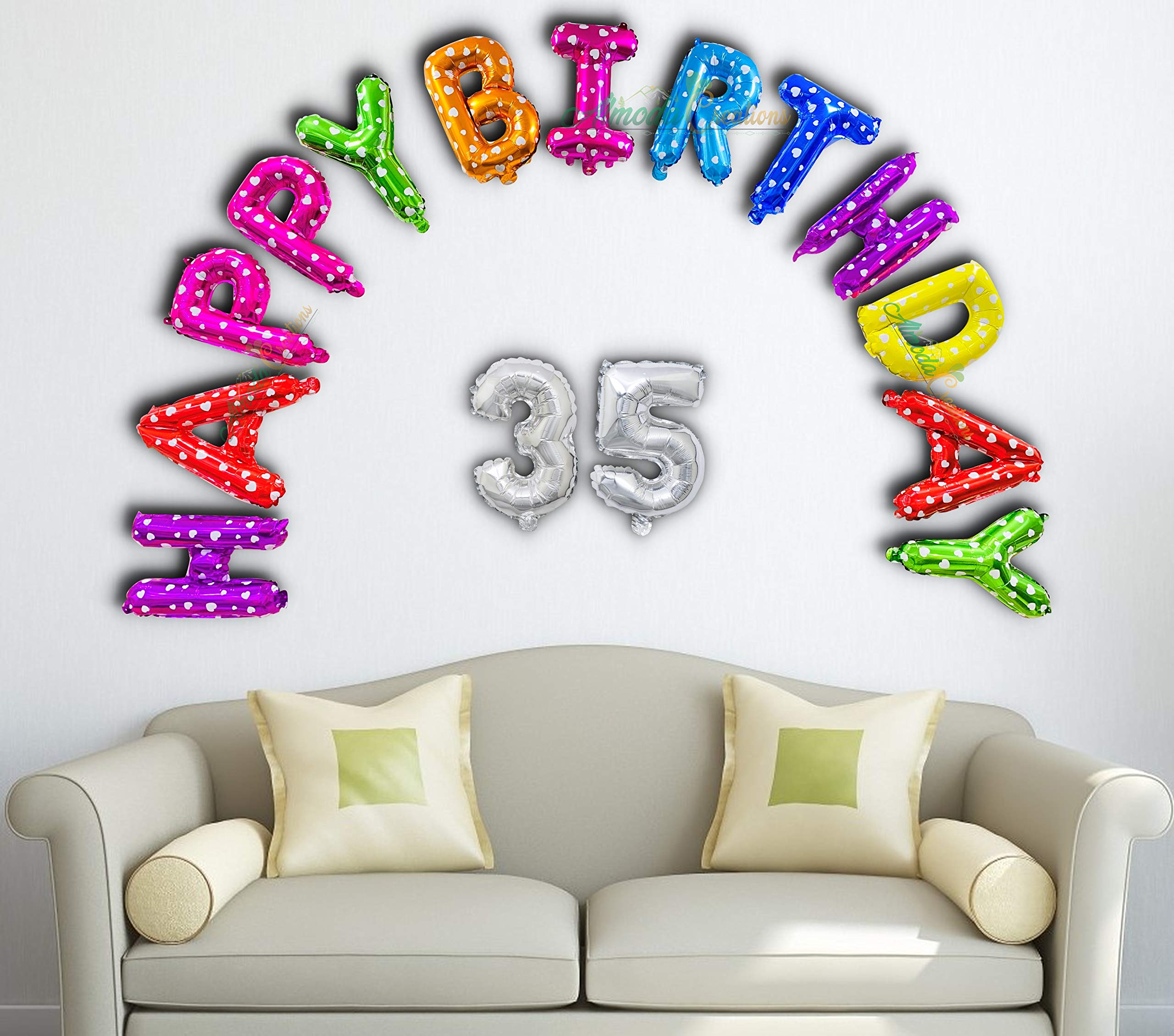Buy Almoda Creations® Happy 35th Birthday Decoration Set, 35th Happy ...