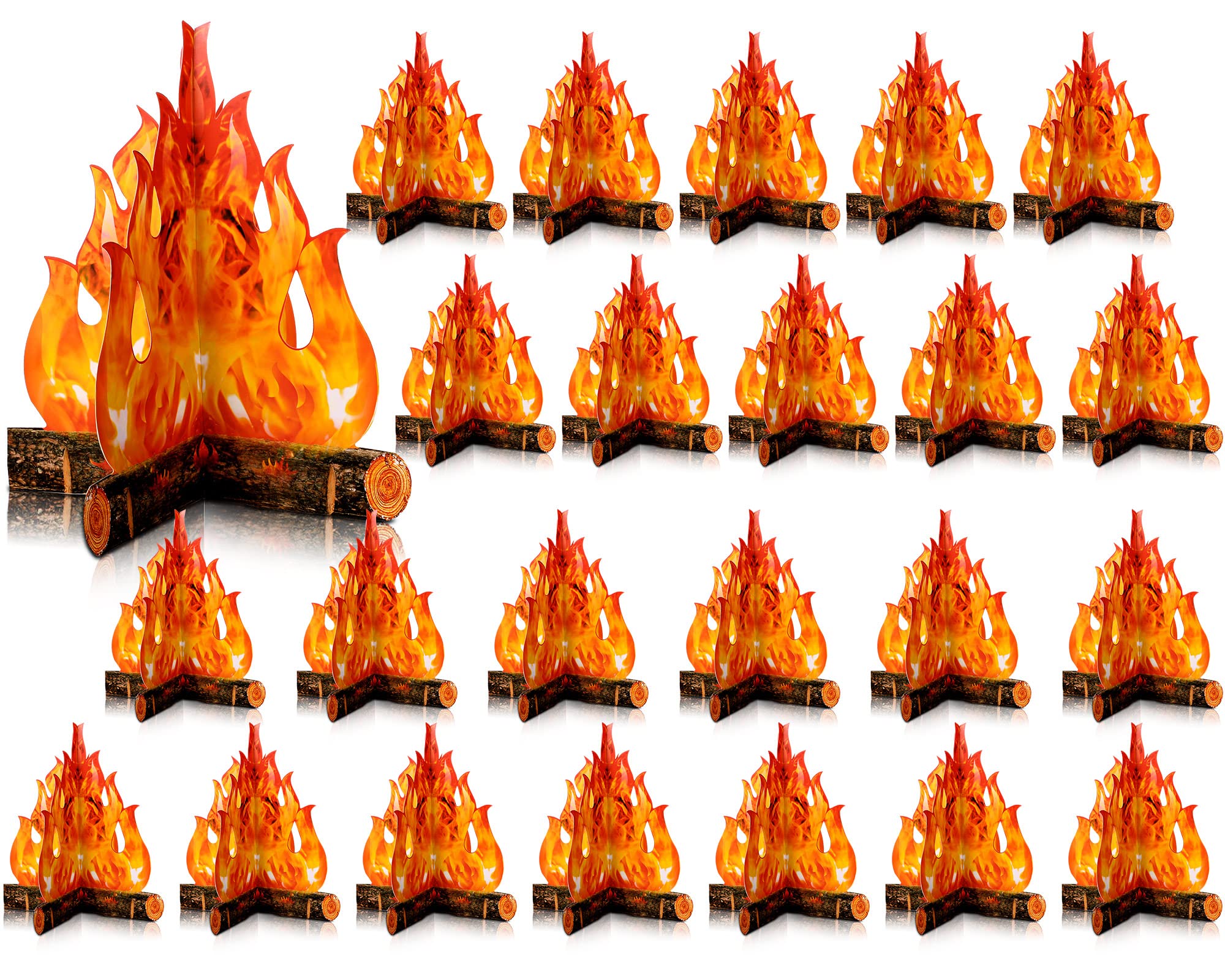 Amazon.com: Boao 24 Set Fake Fire Campfire Camping Decoration ...