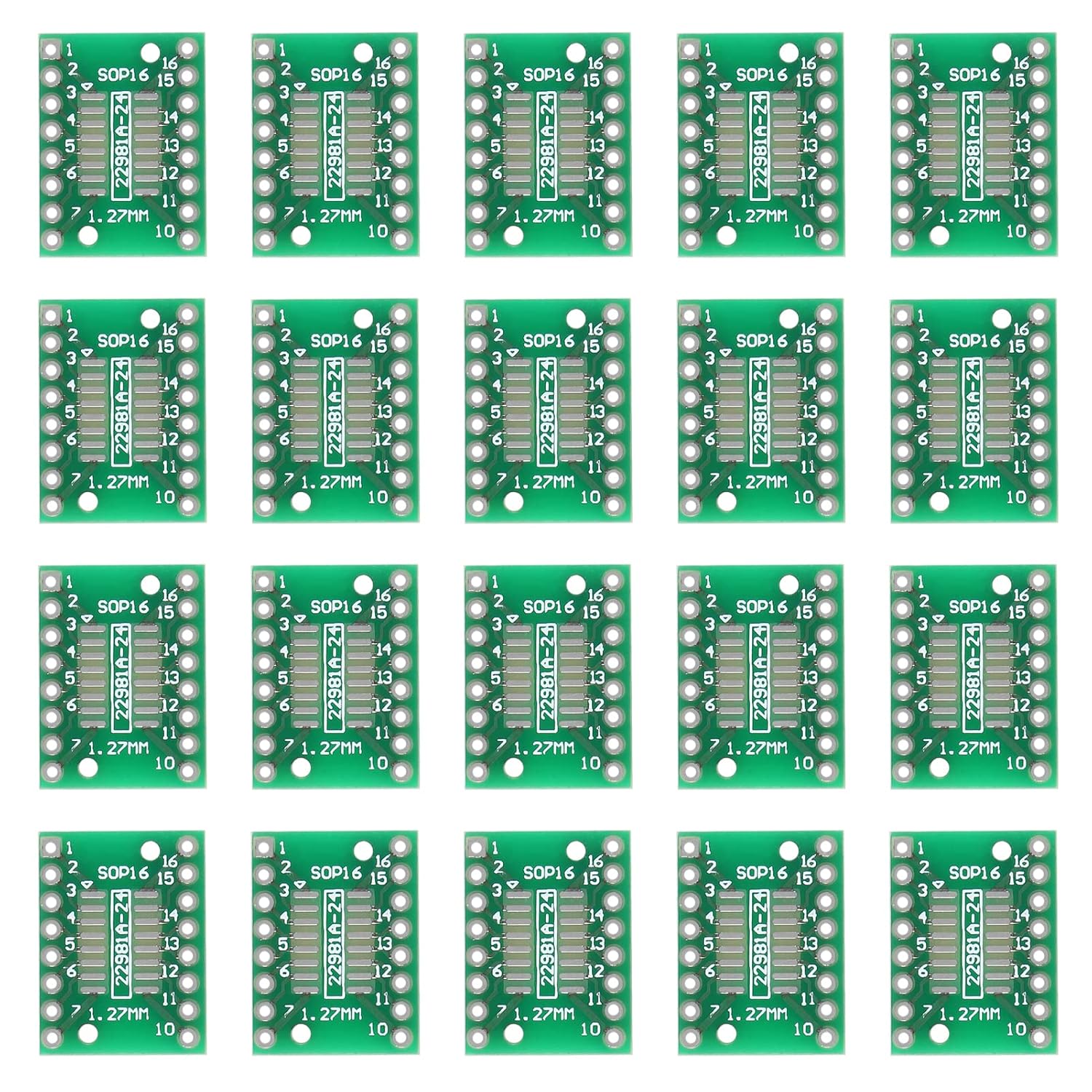 20pcs SOP16 SSOP16 TSSOP16 to DIP16 PCB Pinboard SMD to DIP Adapter PCB ...