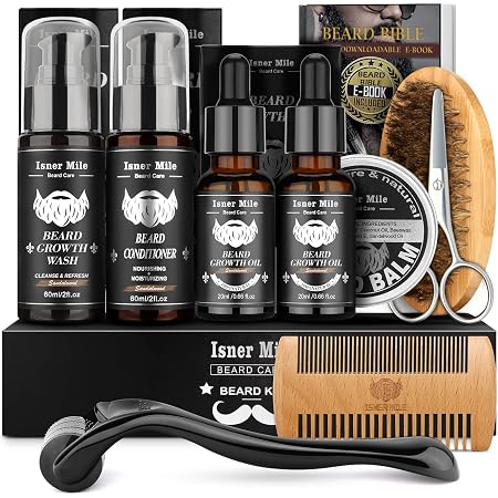 Amazon.com : 10 In 1 Beard Kit for Men, Gifts for Men, Beard Growth Kit ...