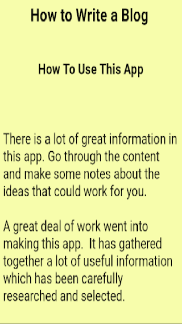 How to Write a Blog - App on Amazon Appstore