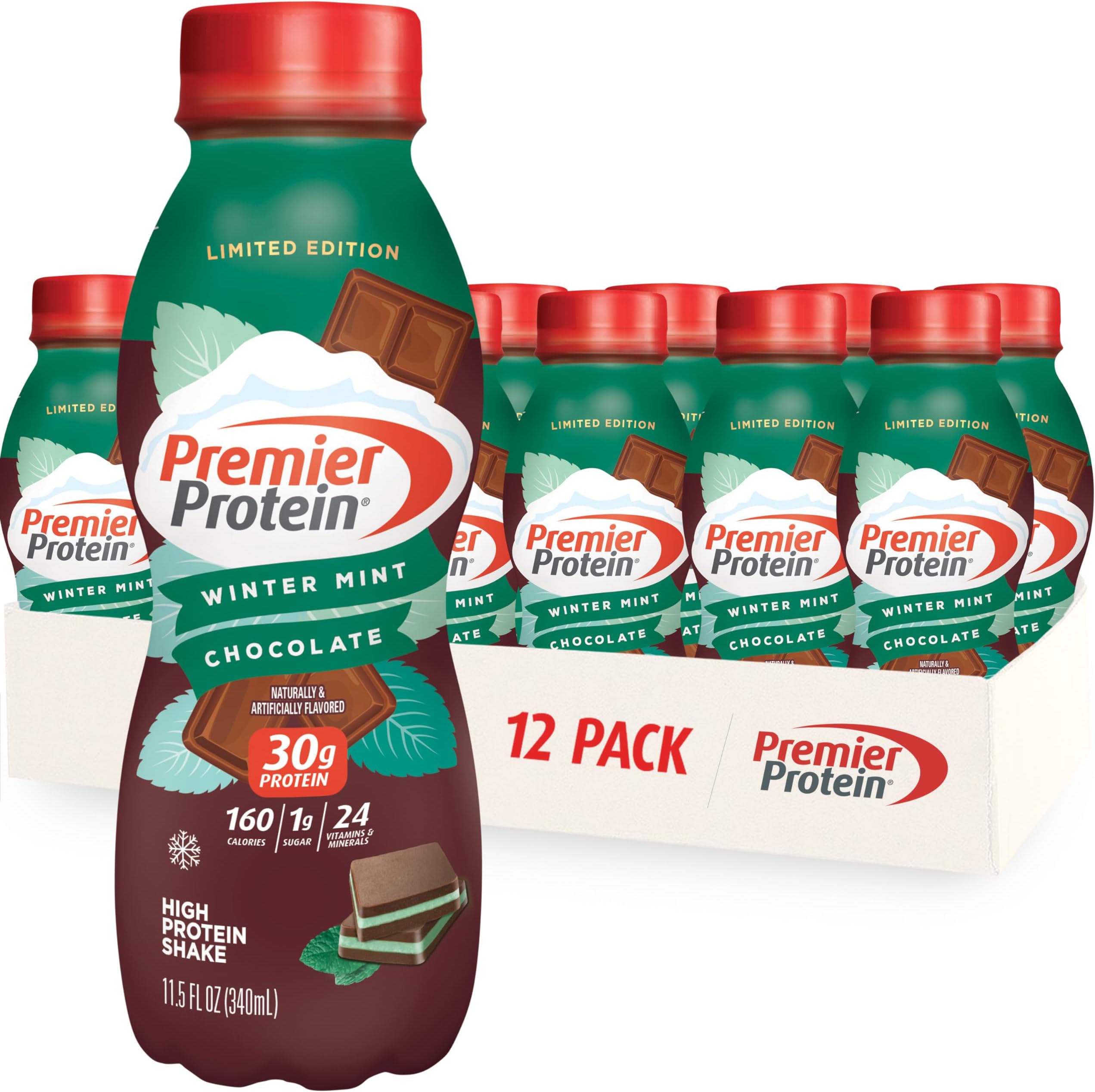 Amazon.com: Premier Protein Shake, Limited Edition Winter Mint ...