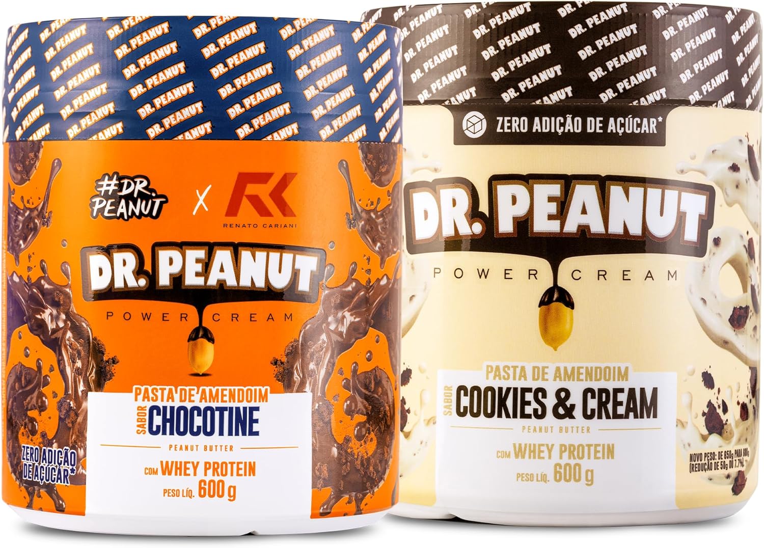 KIT 2X Pasta de Amendoim 600g - DR. Peanut CHOCOTINE/COOKIES CREAM | Amazon.com.br