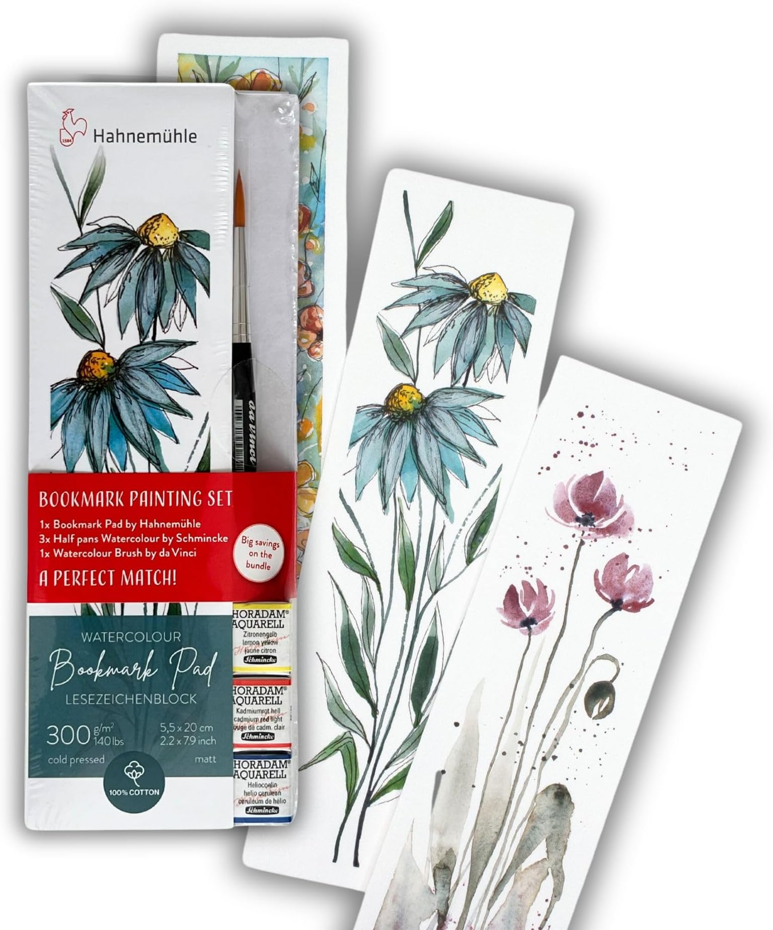 Amazon.com: Hahnemuhle Bookmark Watercolor Painting Set
