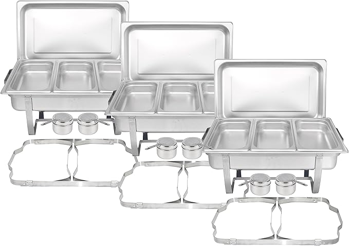 Amazon.com: Complete Stainless Steel Chafing Dish Set by TigerChef ...