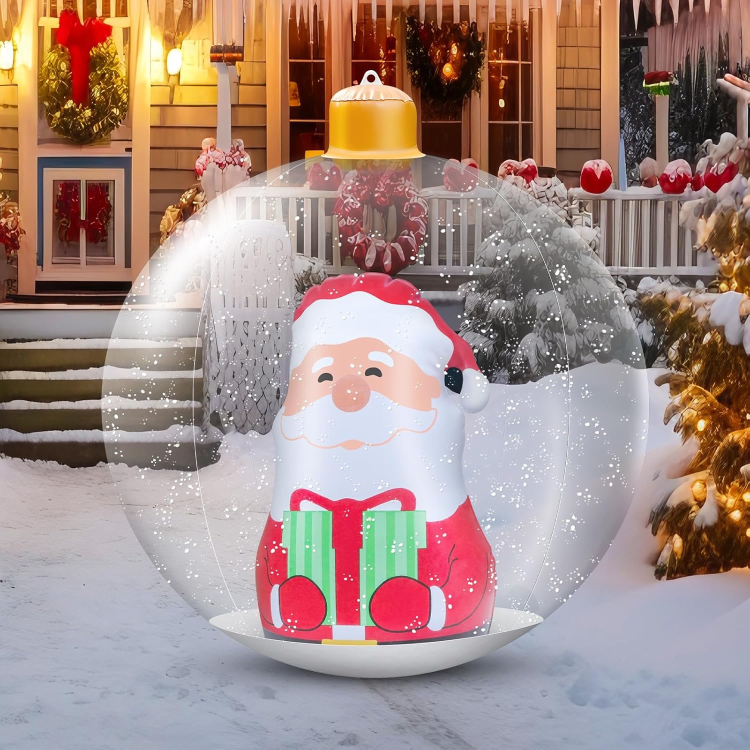 Amazon.com: 24 Inch Light Up Inflatable Christmas Ball, Giant Christmas ...