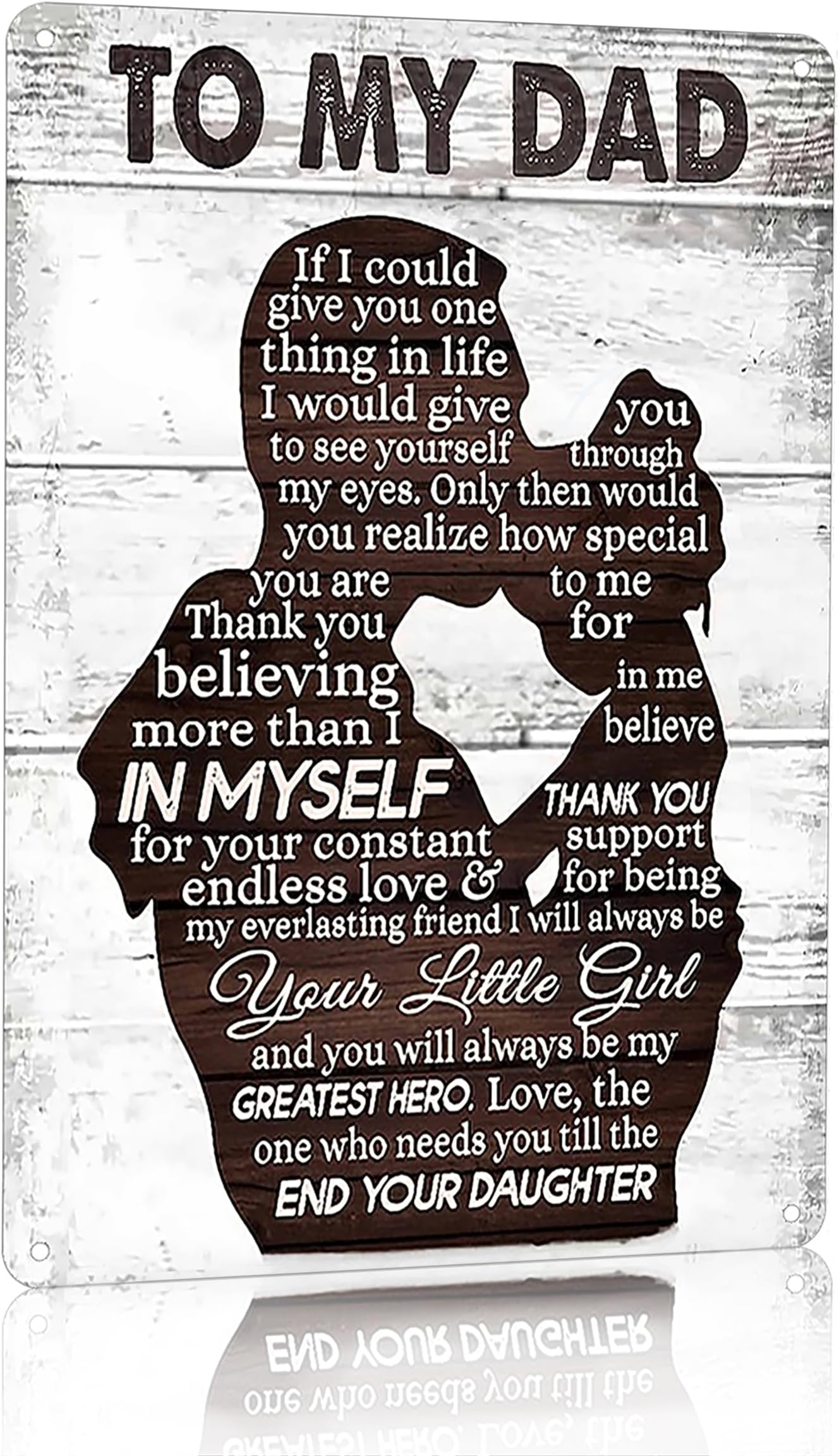 Amazon.com : Farmhouse Best Dad Metal Tin Sign Wall Art Rustic Dad You ...