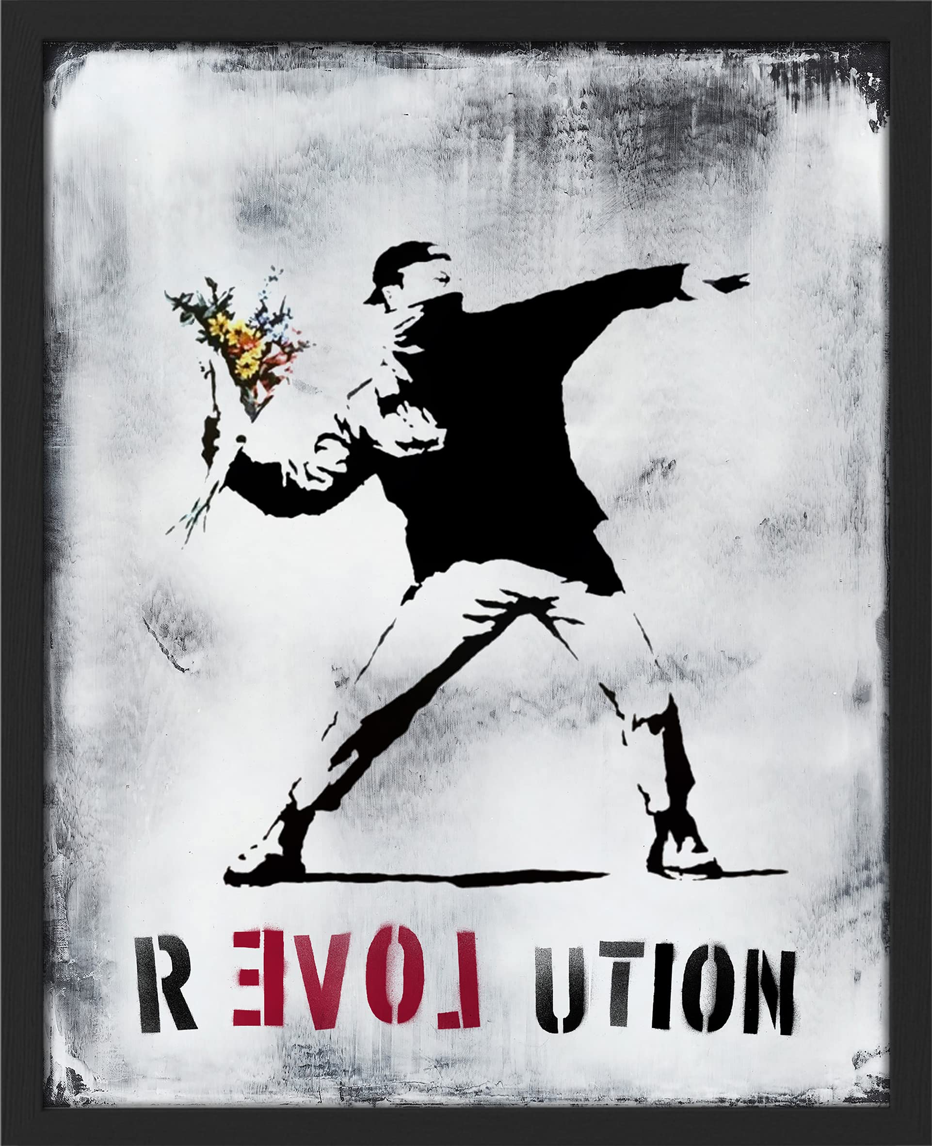 Amazon.com: SIGNWIN Framed The Revolution, Man in Black Throwing ...