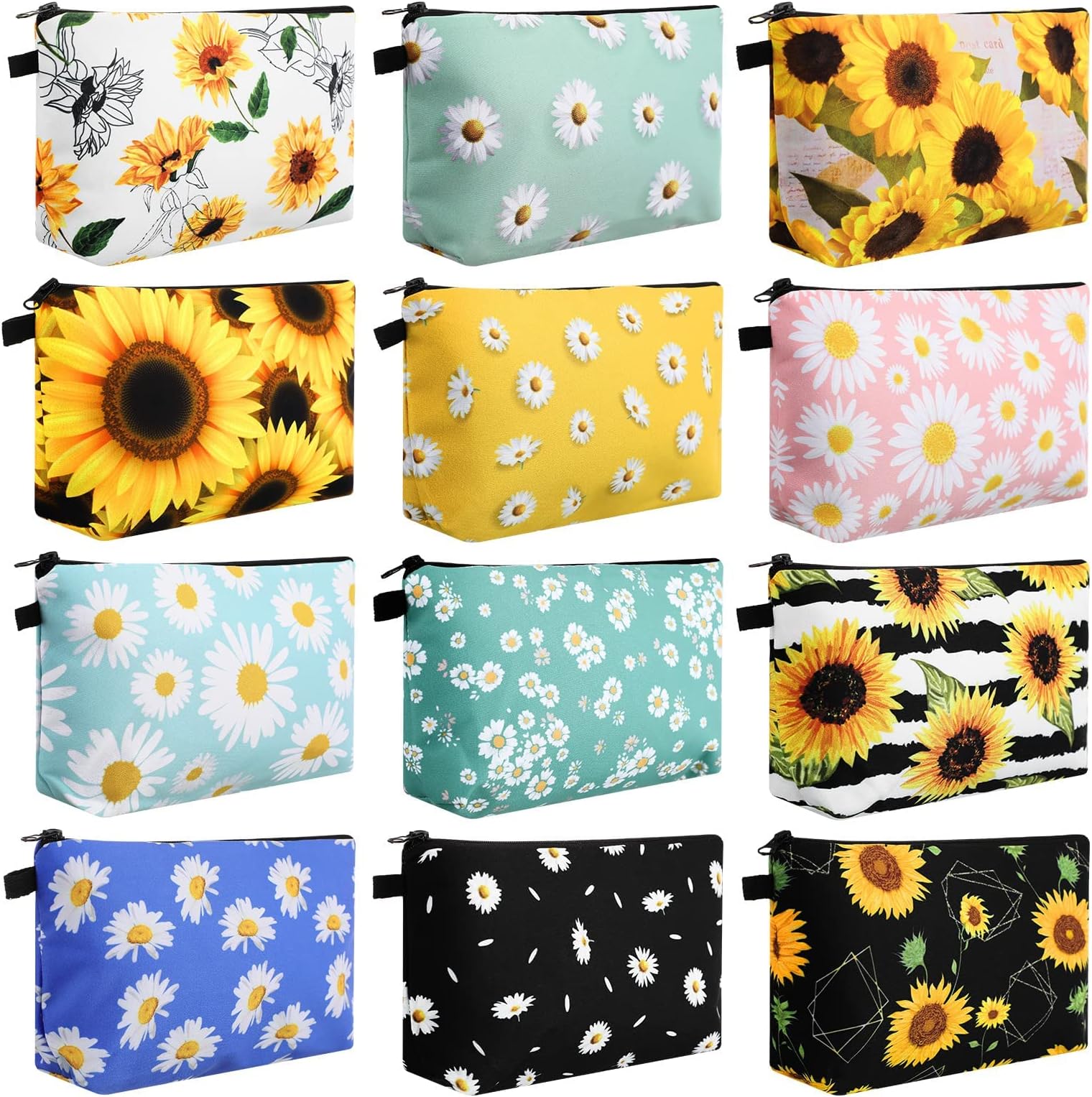 Amazon.com: Reginary 20 Pieces Cosmetic Bag for Women, Roomy Makeup Bags with Zipper Toiletry ...