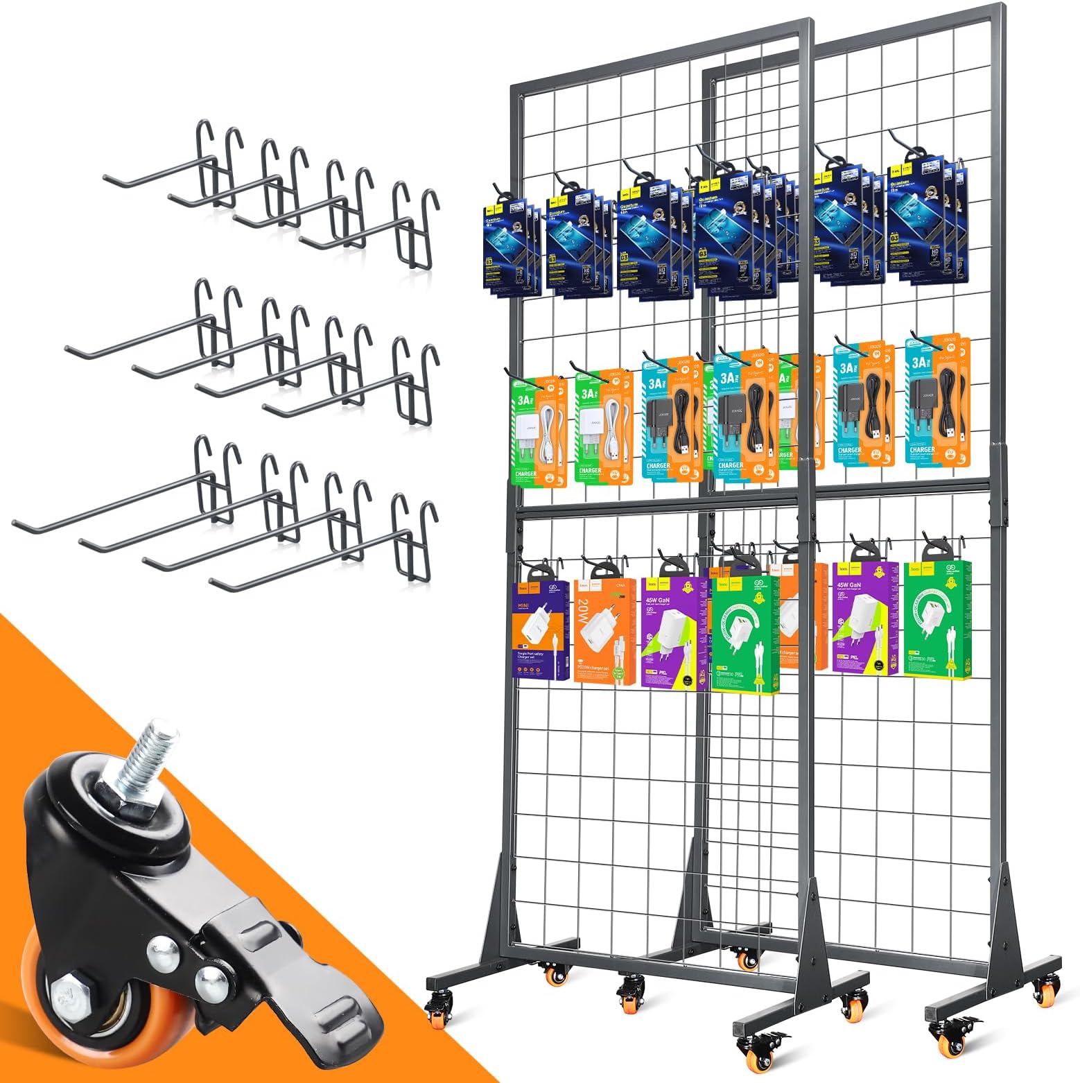 Amazon.com: ONULISS 2'x5.3' Portable Grid Wall Panels, Triangle Base ...