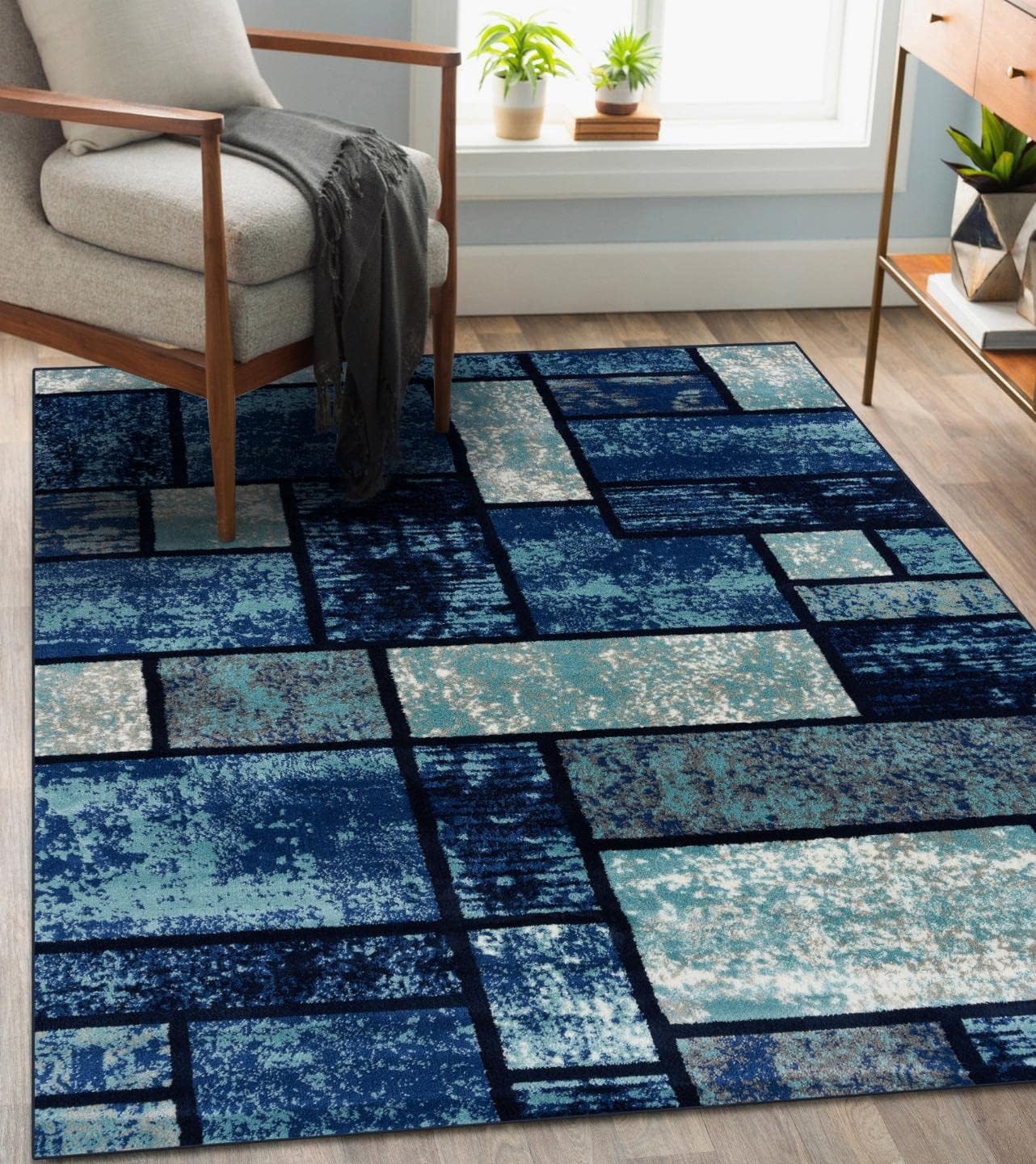 Amazon.com: Luxe Weavers Geometric Squares Modern Colorblock Area Rug ...