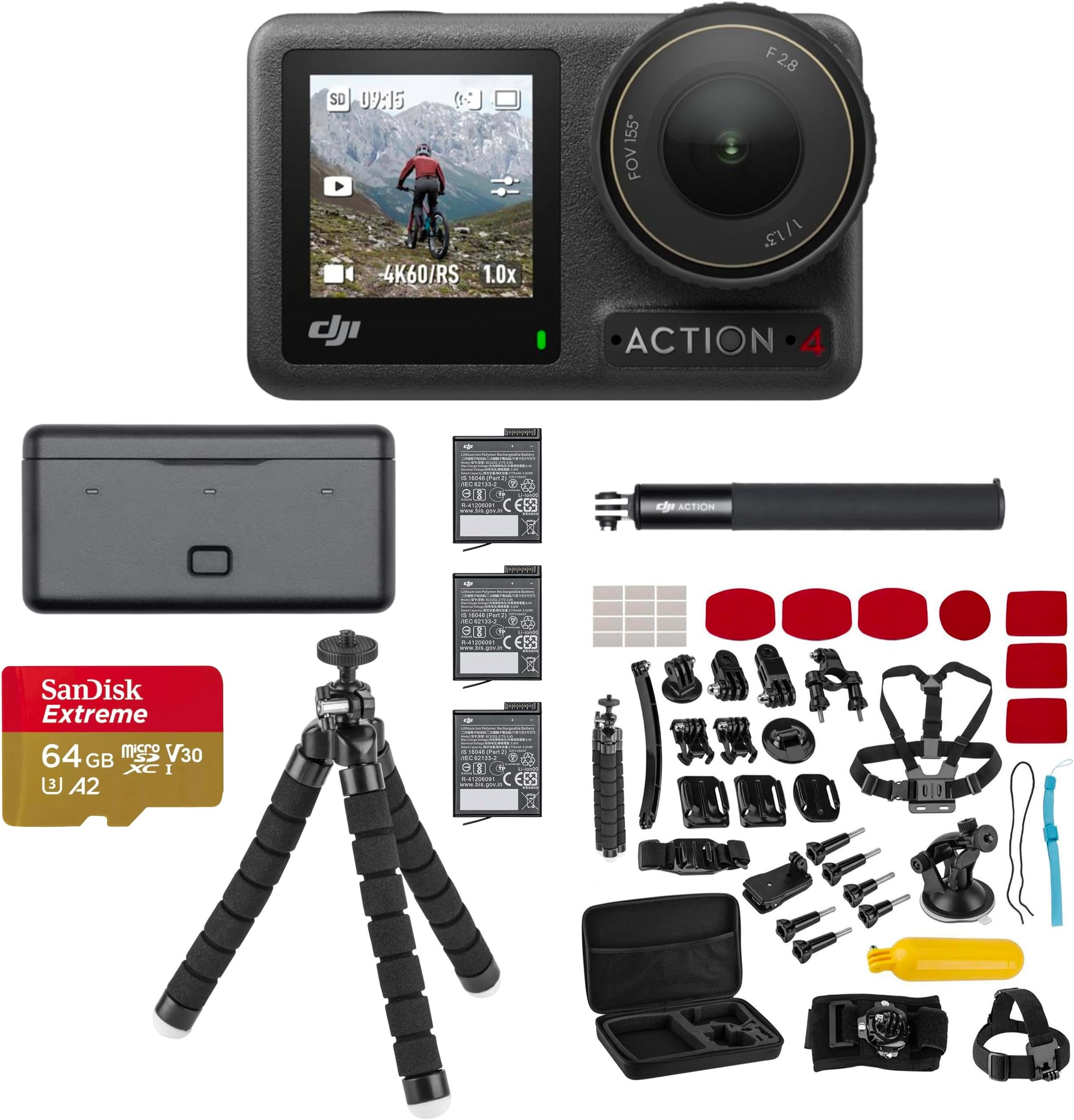 Amazon.com : DJI Osmo Action 3 Adventure Combo, Waterproof Action ...