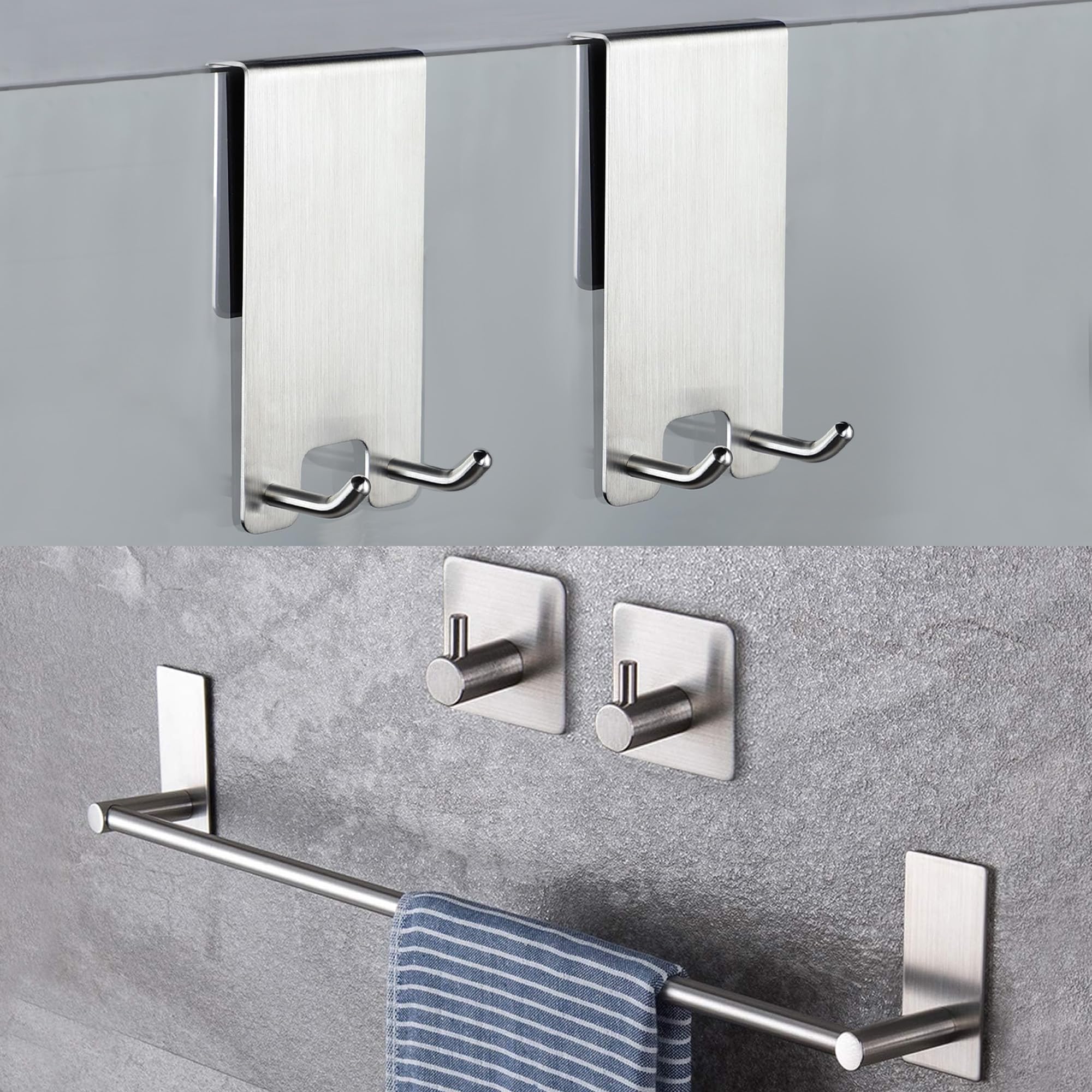 Taozun Shower Door Hooks and Towel Bar - Amazon.com