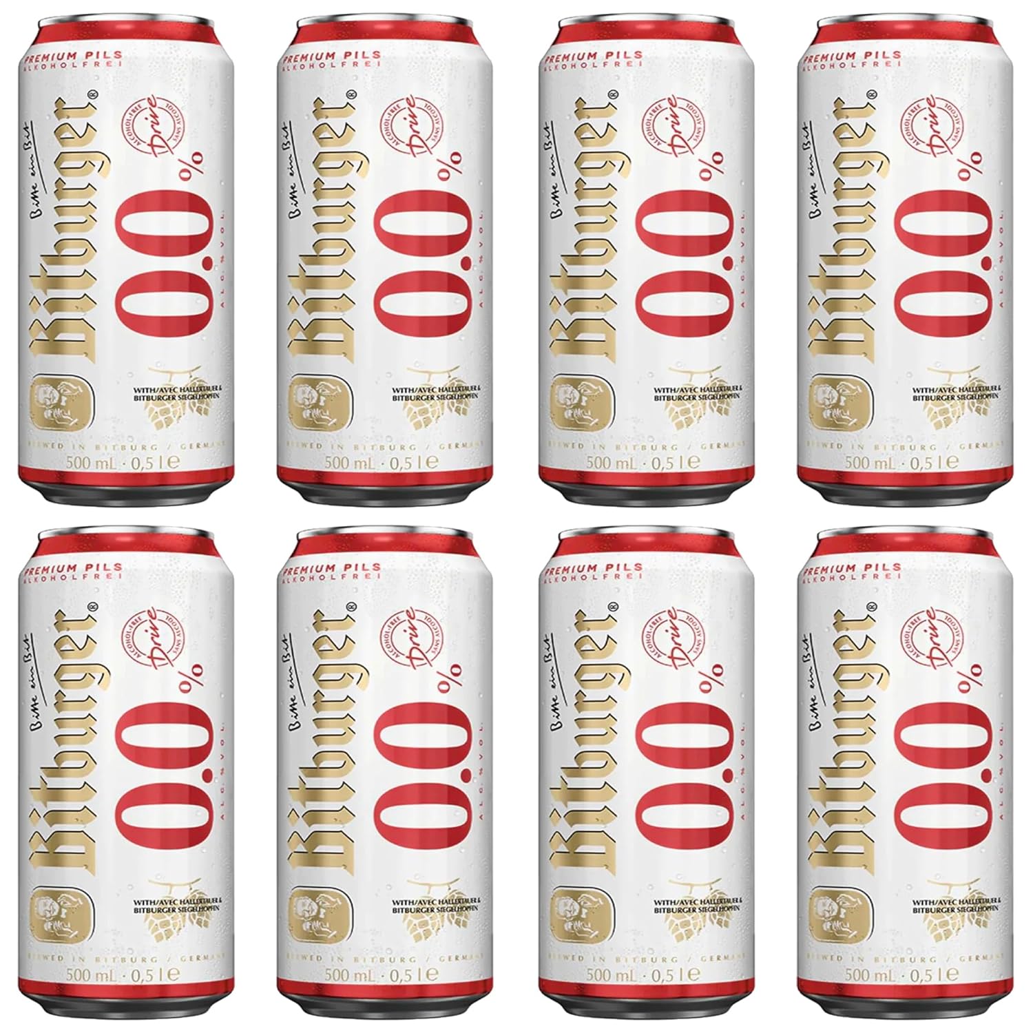Amazon.com : [Pack of 8] Bitburger Drive 0.00% Non-Alcoholic Beer ...