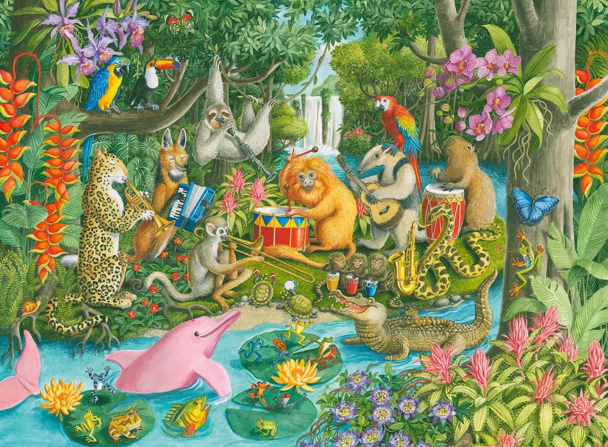 Amazon.com: Ravensburger Rainforest River Band 100 Piece XXL Jigsaw ...