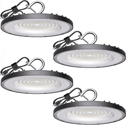 4 Pack UFO Led High Bay Light 200W, 6000K Daylight 30000lm AC100-277V ...