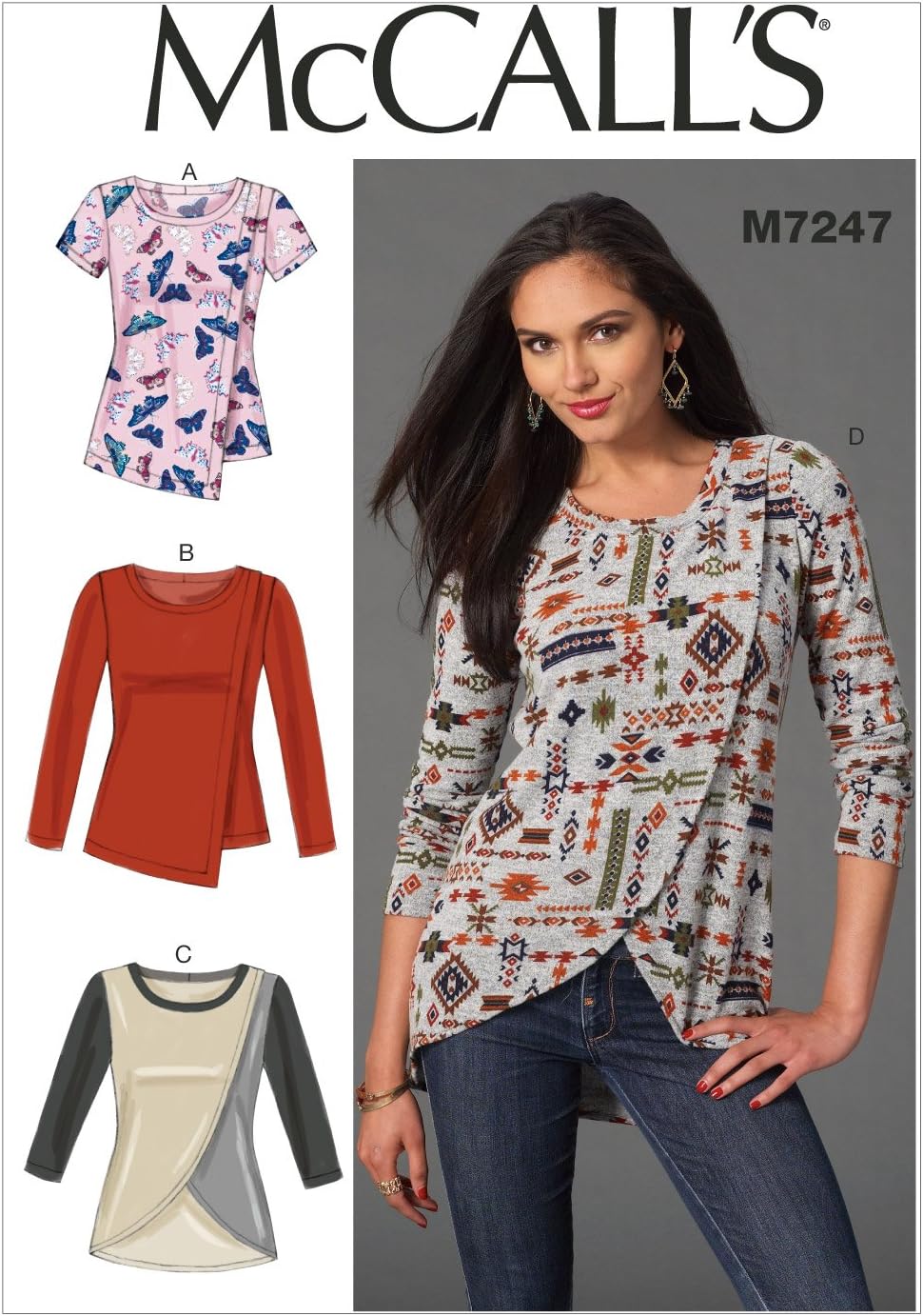 Mccall's Patterns MC7095, Misses Tops and Tunics,Sizes (16-18) (20-22 ...