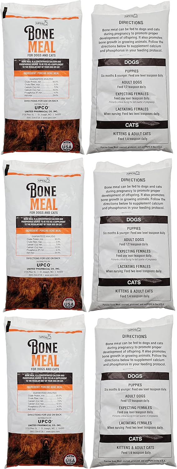 Amazon.com: UPCO Bone Meal Supplement for Dogs and Cats (6-1Lb Bags ...