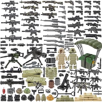 BrickBounty 180 pcs Weapons Toys Machine-Guns-Rifles Compatible with ...