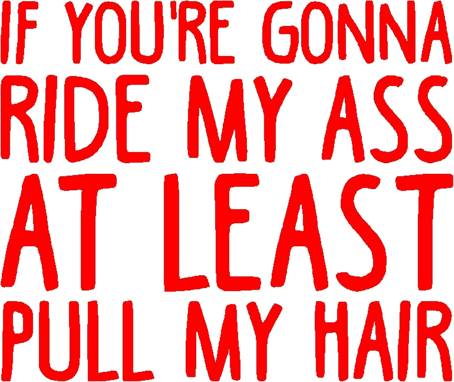 Amazon.com - If You're Gonna Ride My A at Least Pull My Hair Decal ...