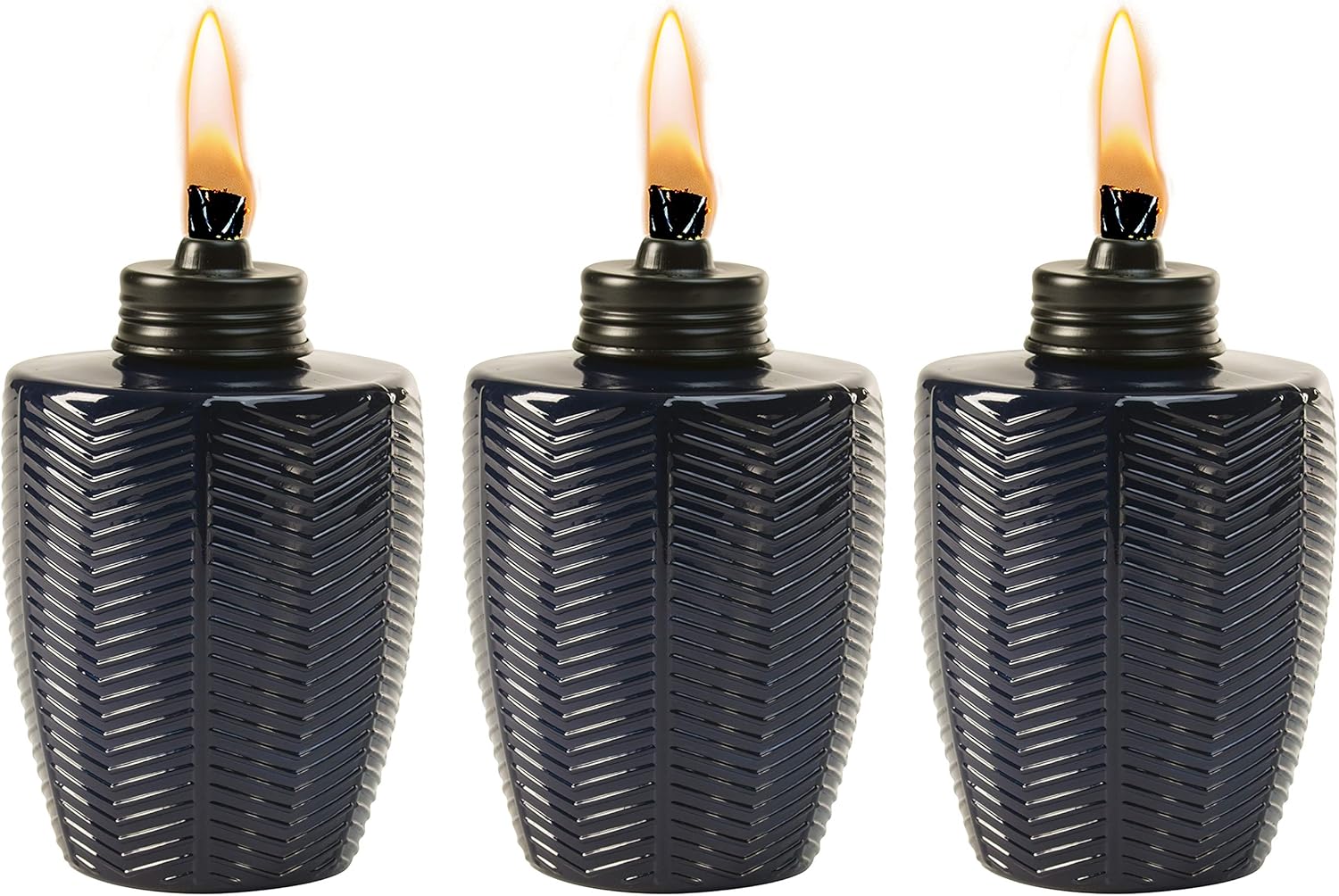 Amazon.com : TIKI Brand Glass Table Torch, Decorative Outdoor Torch for ...