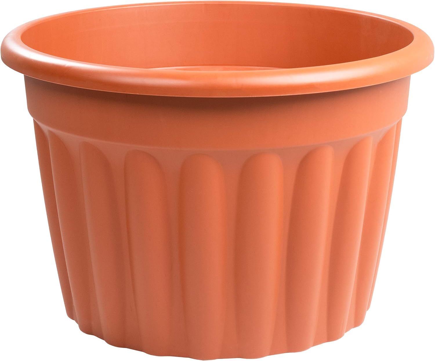 JMS we create smile 60cm Large Planter Terracotta Plastic Round ...