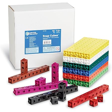 Amazon.com: Learning Resources Snap Cubes - 100 Pieces, Ages 5+ Homeschool and Classroom ...