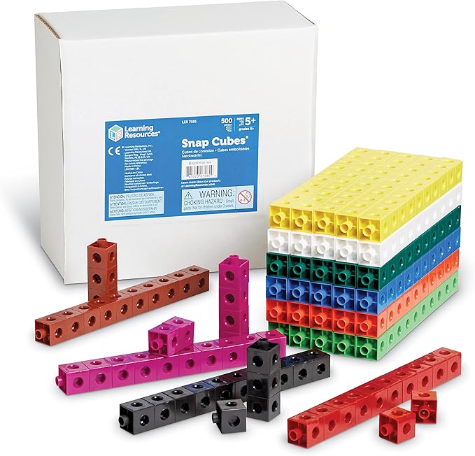 Amazon.com: Learning Resources Snap Cubes, Set of 500 Cubes, Ages 5 ...