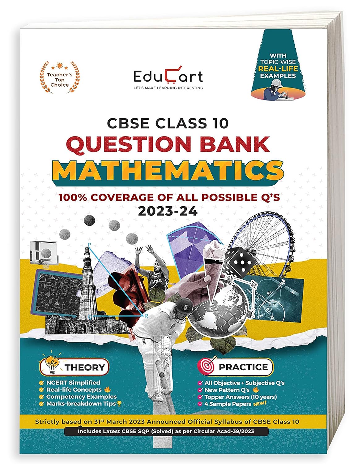 Educart CBSE Class 10 MATHEMATICS Question Bank 2023-24 (NCERT based ...
