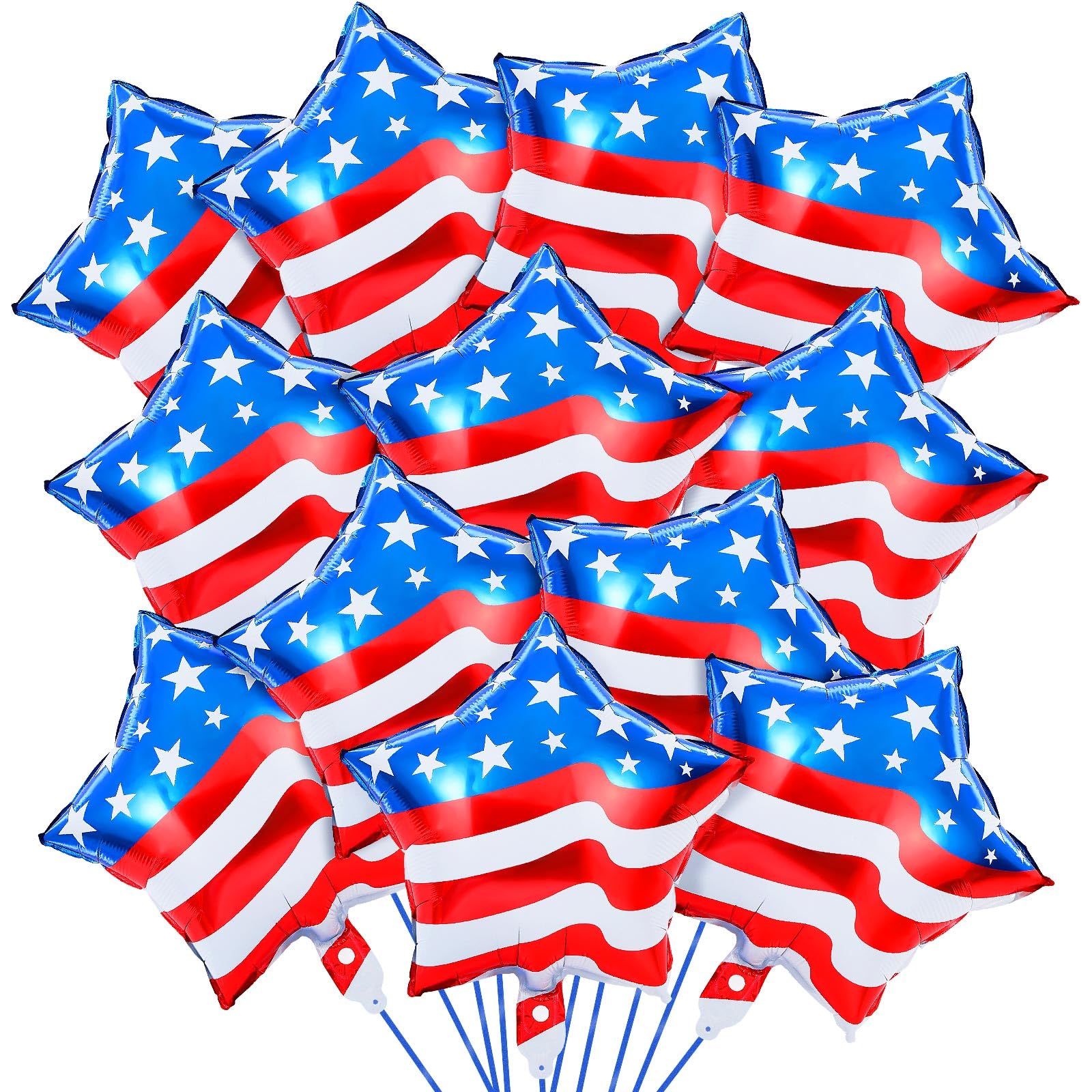 Amazon.com: FEBSNOW 30Pcs 4th of July American Flag Balloons 18 inch ...