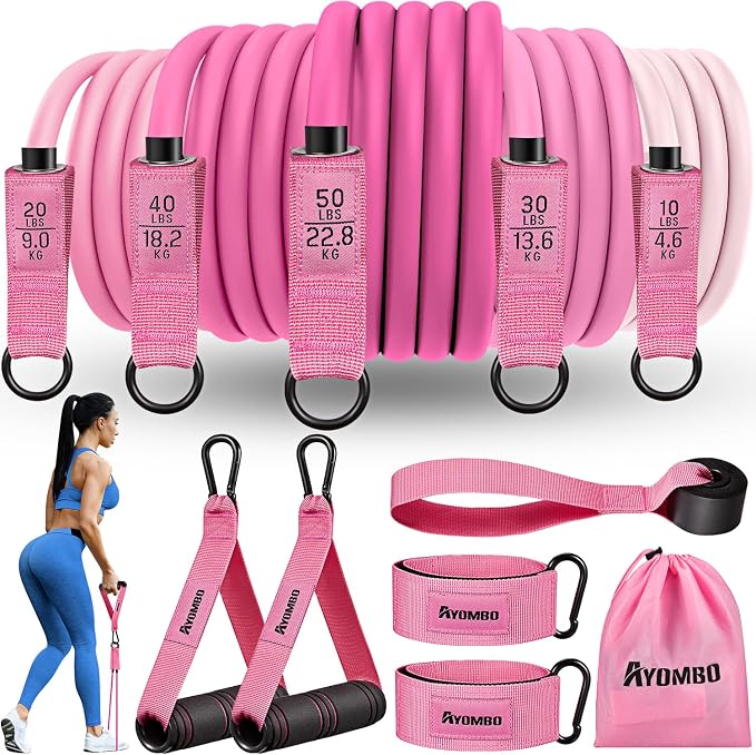 Amazon.com: Resistance Bands with Cuffs, Resistance Bands, Ankle Bands ...