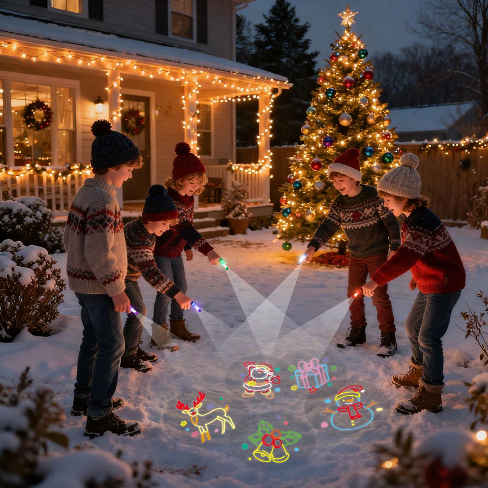 Snapklik.com : 24PCS Christmas Party Favors Flashlights, Glow In The ...