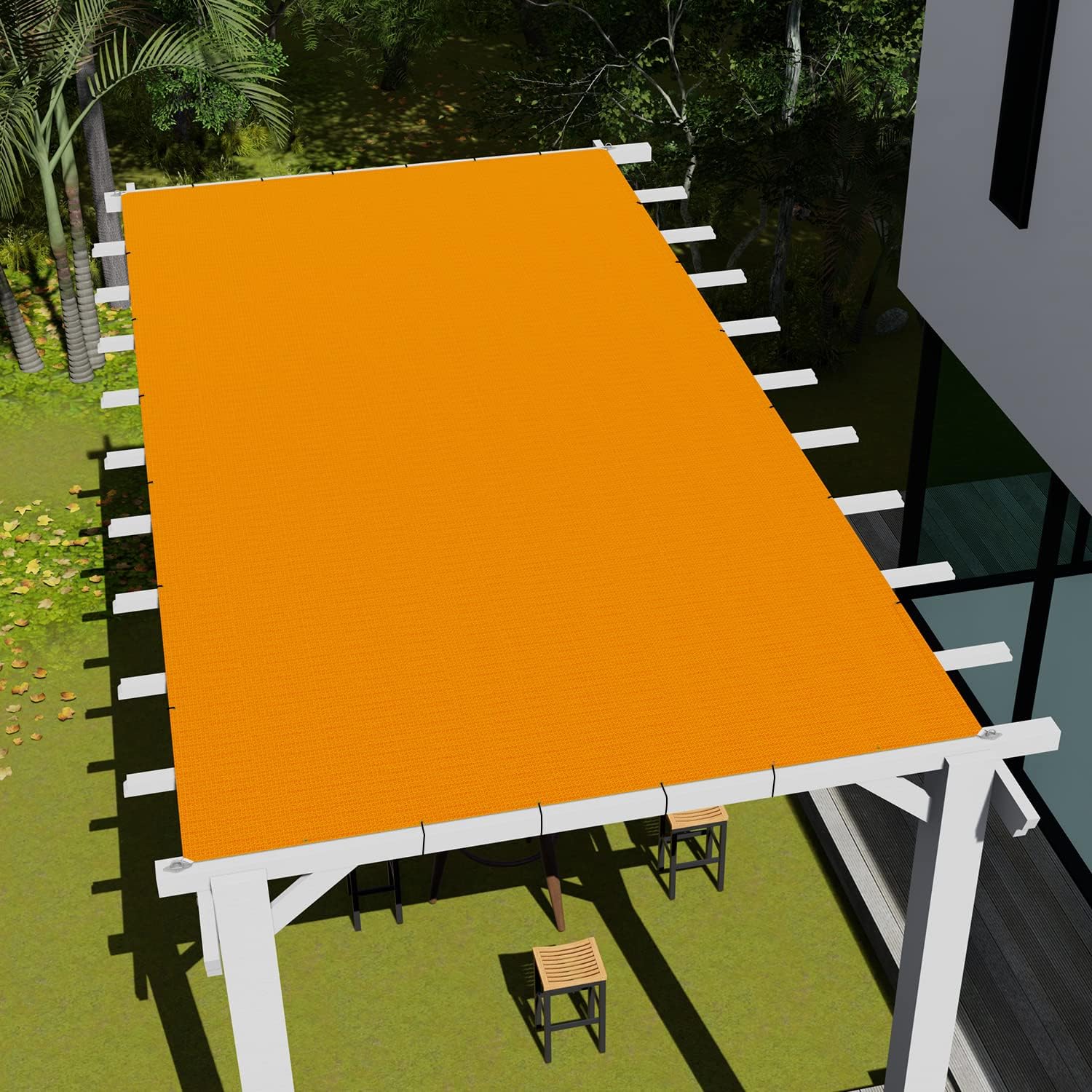 Amazon.com : E&K Sunrise 5' x 25' Sun Shade Sail Straight Edge 240GSM ...