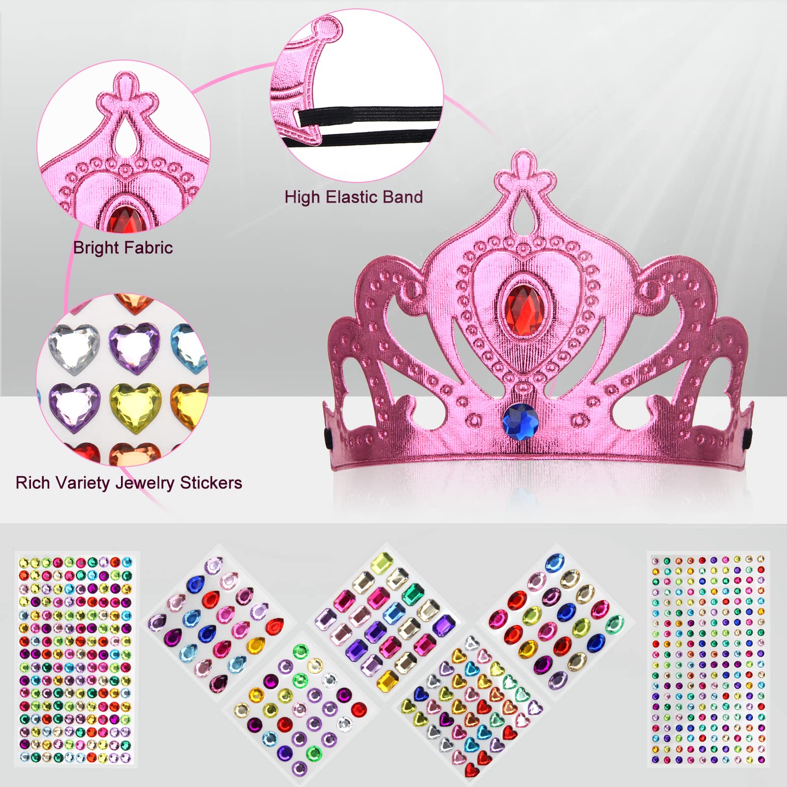 Snapklik.com : AHIER 23 Pieces Foam Crowns Set, DIY Party Princess ...