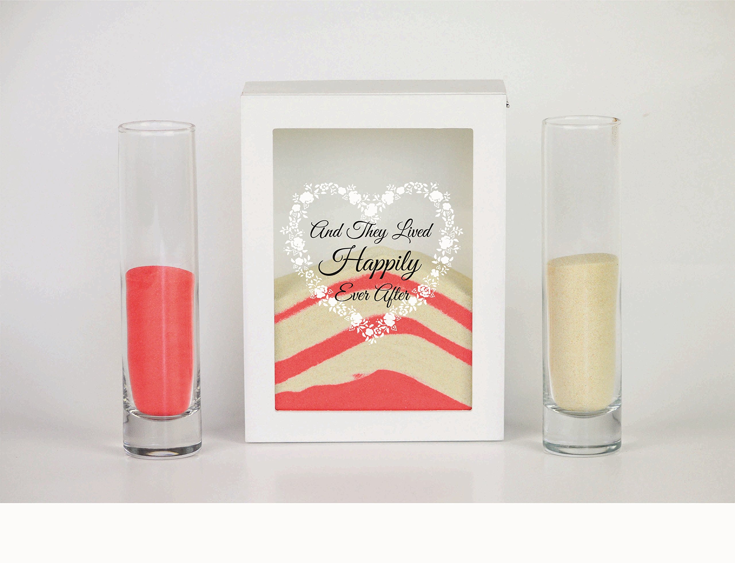 Amazon.com: Sand Ceremony Set, White Shadow Box And They Lived Happily ...
