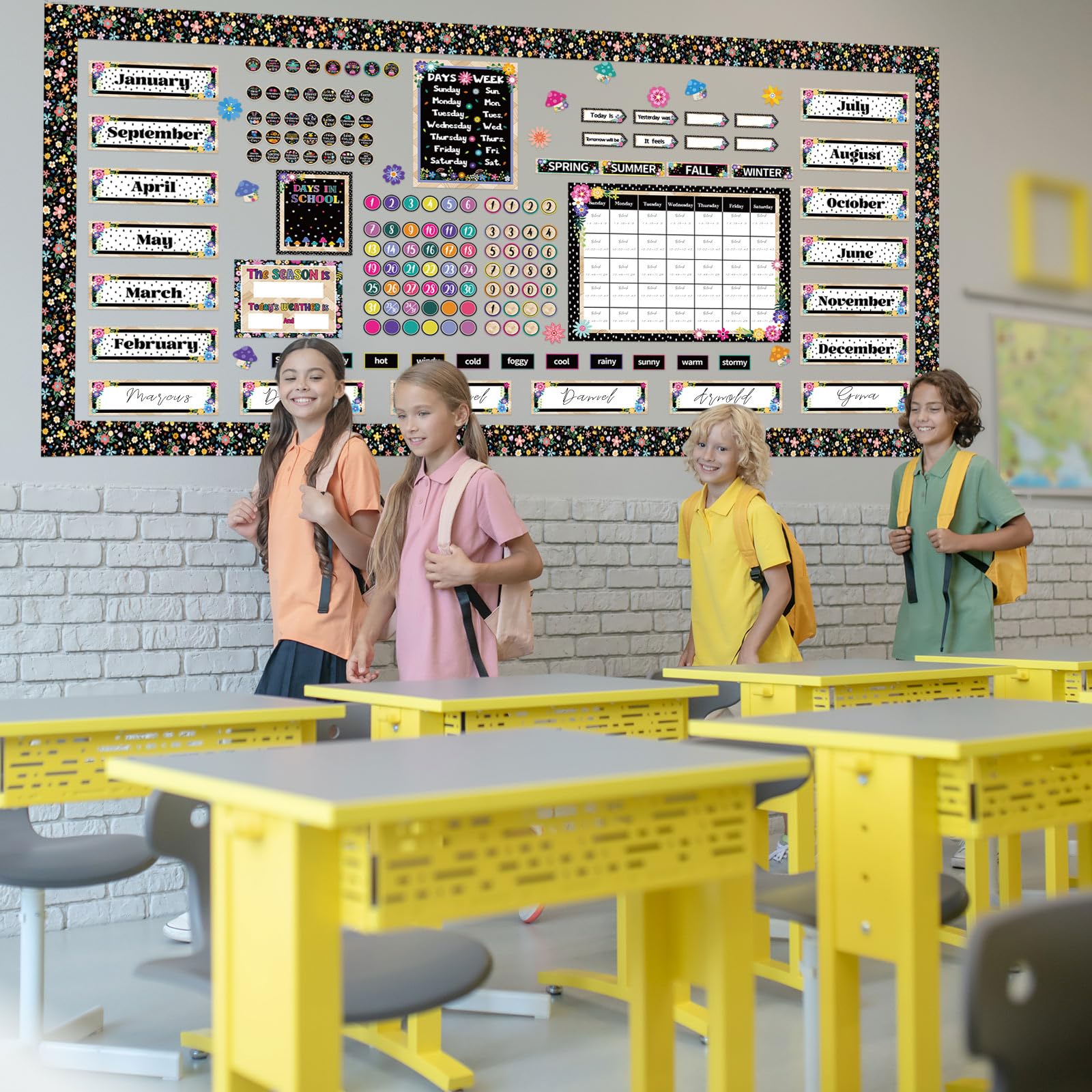 Snapklik.com : 65.6 Feet Wildflower Bulletin Board Borders, Classroom ...